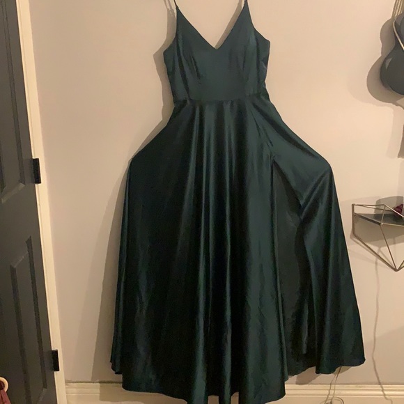 Dresses | Emerald Green Silk Prom Dress | Poshmark